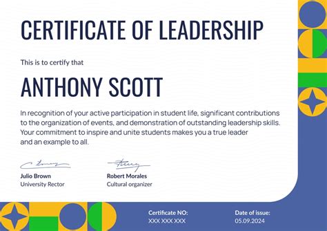 Leadership Certificate Templates Free To Customize Certifier