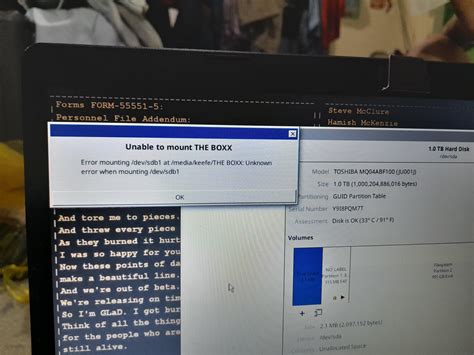 my external hard drive can t be mounted someone touched the wire while