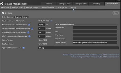 How To Setup A SMTP For Microsoft Visual Studio Release Management