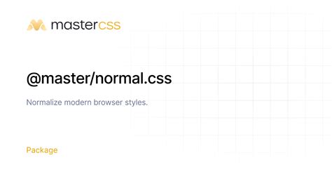 Master Normal Css Master Css
