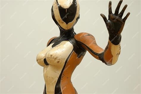 Artistic View Of A Humanoid Robot In A Dynamic Pose Symbolizing The