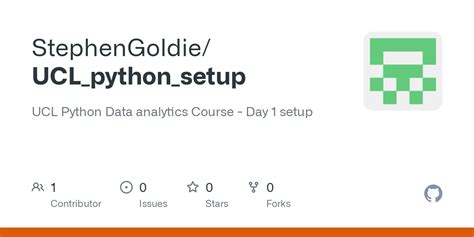 github stephengoldie ucl python setup ucl python data analytics