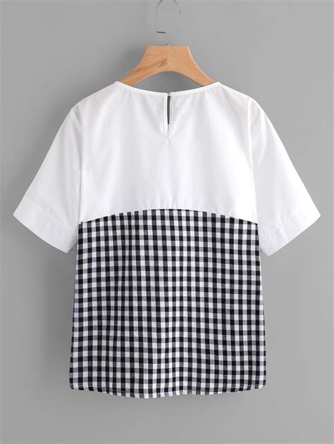 Контрастный модный топ с бантом | Tops, Ladies tops fashion, Front ...