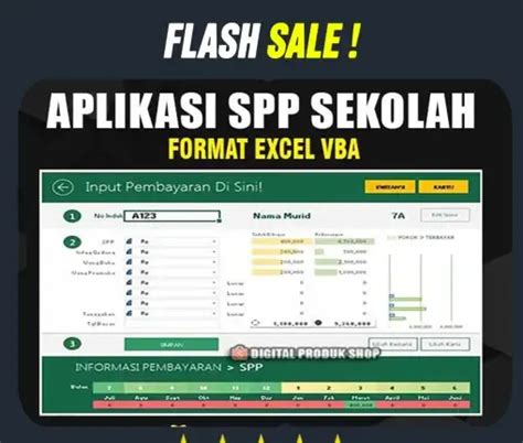 Program Aplikasi Microsoft Excel Pembayaran Spp Sekolah Format Vba Premium Sd Smp Sma Smk Yorsha