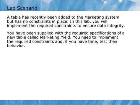 Ppt Module 14 Ensuring Data Integrity Through Constraints Powerpoint