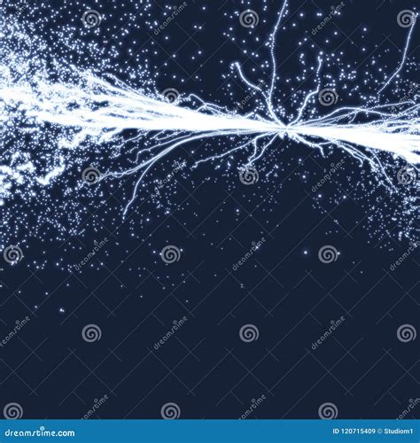 Electricity Lighting Effects Array With Dynamic Particles Stock Vector Illustration Of High