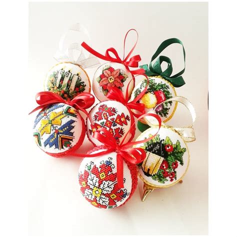 Finished Embroidered Christmas Ornaments Etsy