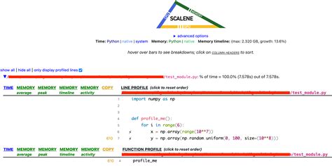 scalene html missing cpu and memory data with multiple files · issue