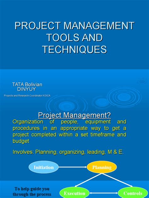 Project Management Tools And Techniques Pdf Project Management Systems Science