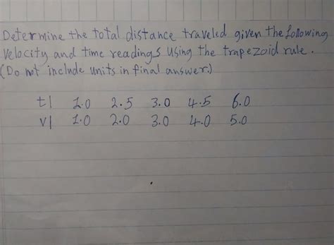 Solved Determine The Total Distance Traveled Given The Chegg Com