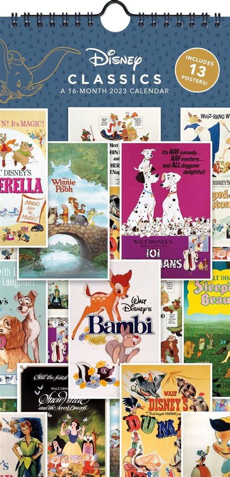 2023 Disney Classic Posters Mini Poster Calendar Disney Calendar