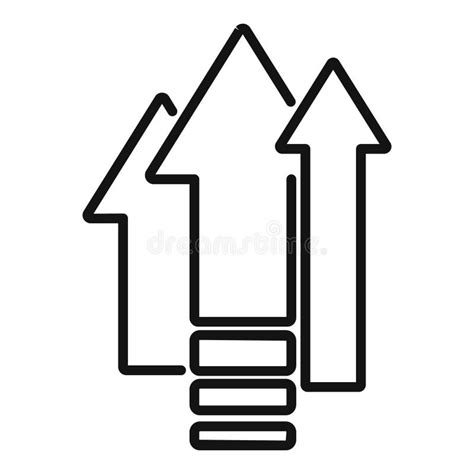 Velocity Efficient Icon Outline Vector Plan Work Up Stock Vector