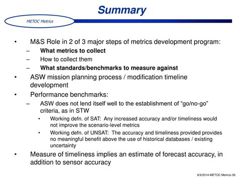 PPT METOC Metrics In Operational Modeling PowerPoint Presentation