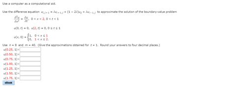Solved Use A Computer As A Computational Aid Use The