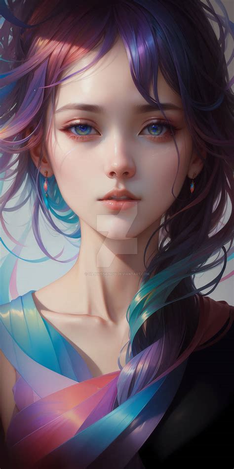 Colorful Girl By Hajhussainf16 On Deviantart