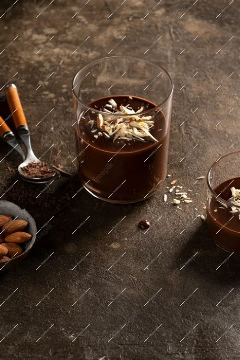 خرید و قیمت پودینگ شکلاتی خوشمزه با زاویه بالا عکس رایگان ترب