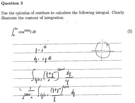 Complex Analysis Using Calculus Of Residues To Evaluate A Trig
