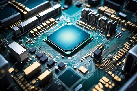 Circuit Board Technology Background Central Computer Processors Cpu Concep Premium Ai