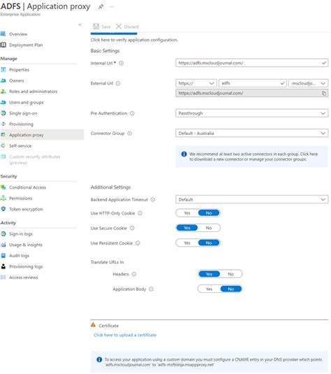 Configure ADFS To Work Externally Without Having A WAP Server Configure Azure App Proxy To