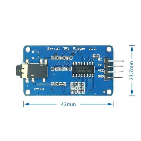 Uart Ttl Serial Mp3 Module With Micro Sd Slot Yx5300 Alternative
