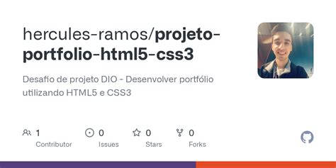 Github Hercules Ramosprojeto Portfolio Html5 Css3 Desafio De