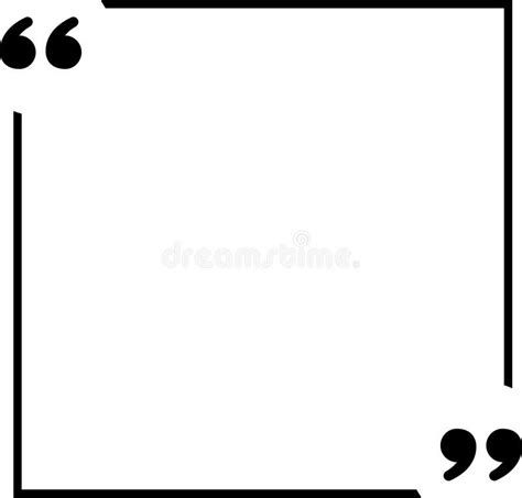 Quote Box Frame Speech Bubbles With Quotation Marks Blank Text Message Box For Quotes Symbols