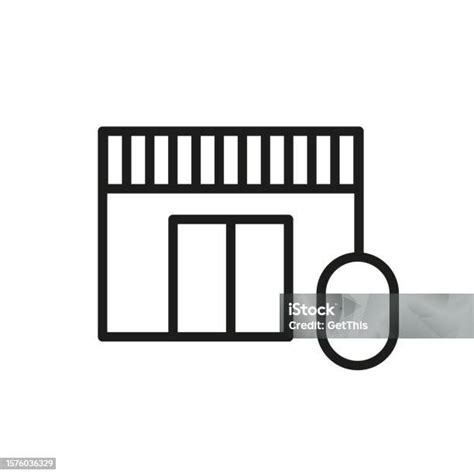 온라인 쇼핑 아이콘 벡터 일러스트레이션 검정 윤곽선 간단한 상점 간판 전자 상거래 기호 로고 앱 광고 인터페이스 요소 웹 개발 Ui Ux에 대한 최신 평면 격리 픽토그램