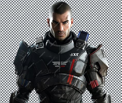 Premium Psd Strange Commander Shepard Mass Effect Isolated On