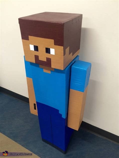 Homemade Minecraft Steve Costume Creative DIY Ideas Photo 3 10
