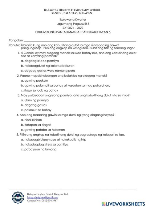 Q2 Epp 3rd Summ Free Interactive Worksheets 3553405