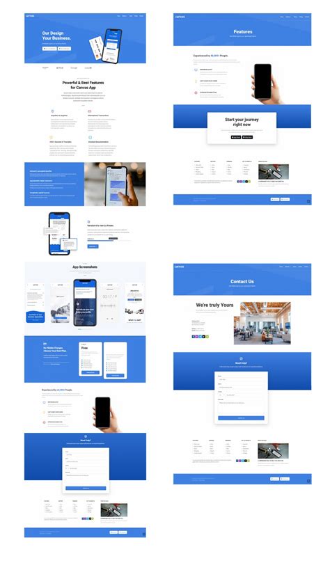 canvas响应式html5 前端模板 前端元素