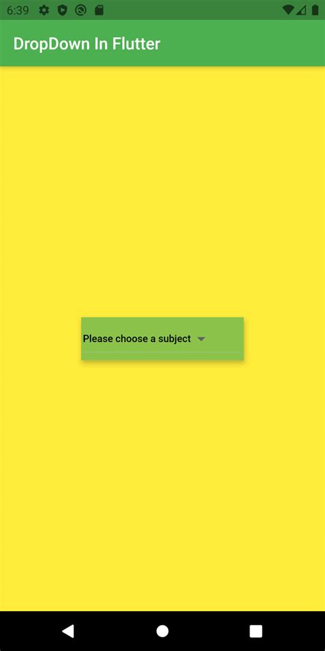 dropdown in flutter mobikul