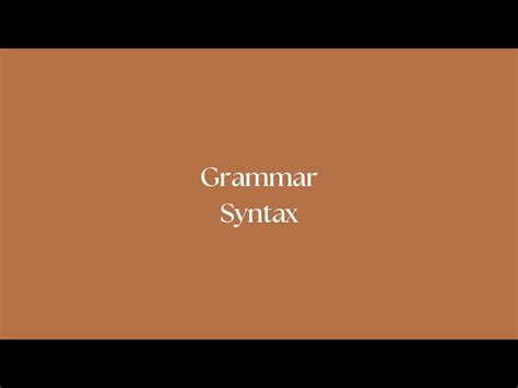 Understanding Grammar Syntax And Parts Of Speech In English Galaxy Ai