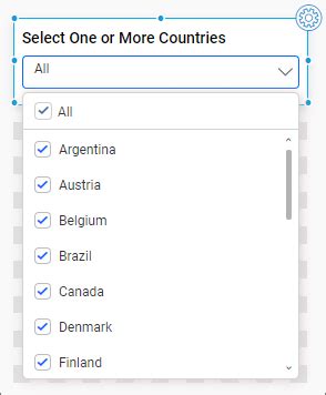Combo Box Widget Embedded BI Bold BI Documentation