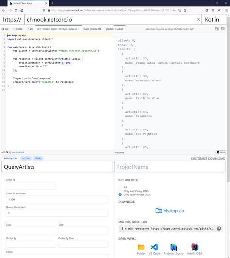 Github Netcoreappschinook Autoquery Apis Around Chinook Sqlite Db