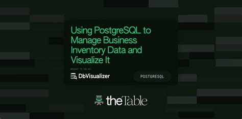 How To Use Postgresql To Manage Business Inventory Data