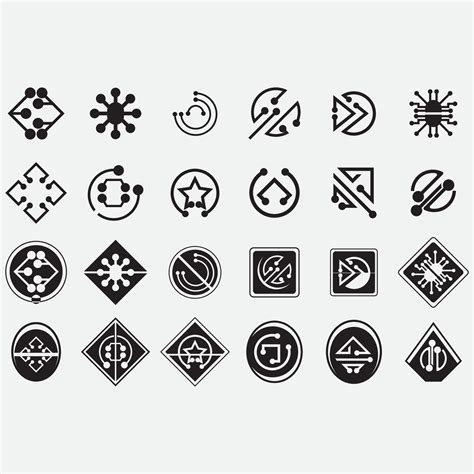 Electronic Circuit Board Icon Set 39844296 Vector Art At Vecteezy