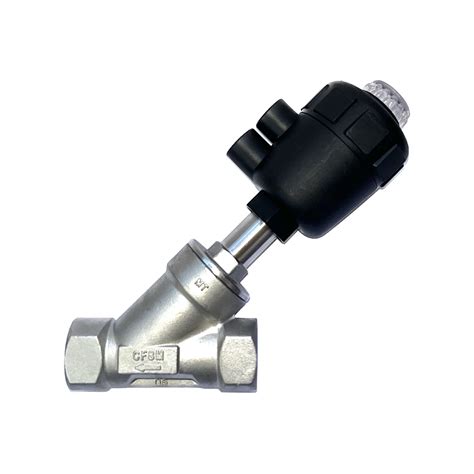 Válvula Pneumática Angular 1 Nf Aço Inox 304 Hambor Válvulas Industriais