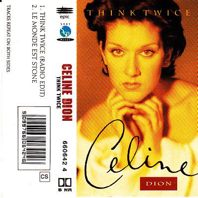 Celine Dion Think Twice Cassette Discogs