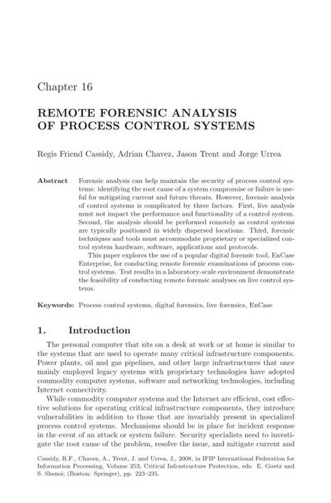 Pdf Chapter 16per Hour 3 The Security Of Process Control Systems Is A Major Concern This