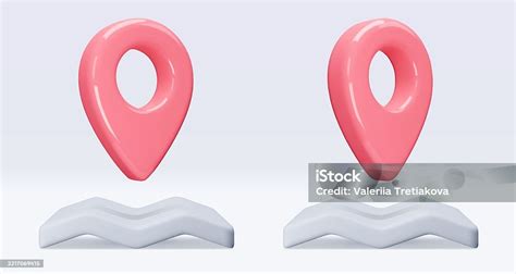 지도 장소 표시 지도 마커 탐색 핀 기호에 빨간색 위치 포인터를 설정합니다 3d Gps 아이콘입니다 지도 방향에서 검색하기 위한 표지판 흰색 배경에 고립 된 벡터 렌더링