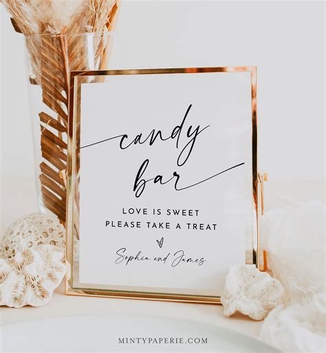 Wedding Candy Bar Sign 60 Photos