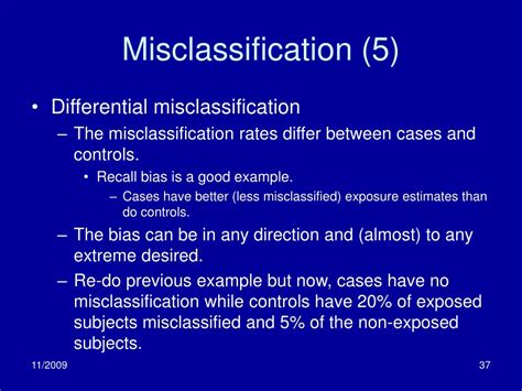 Ppt Epi 5240 Introduction To Epidemiology Bias And Misclassification November 9 2009