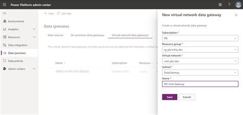 Microsoft Bi Tools Virtual Network Data Gateway For Power Bi