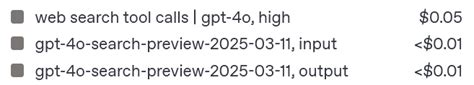 Open Ai Charging Too Much For Web Searches Api Openai Developer Community