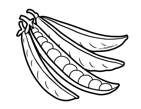 Peas In A Pod Coloring Page At Anne Brown Blog