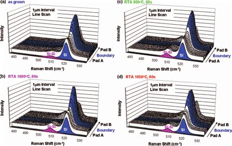 4579 Nm Excitation Micro Raman Line Scan 26 Points In 1 μm Interval