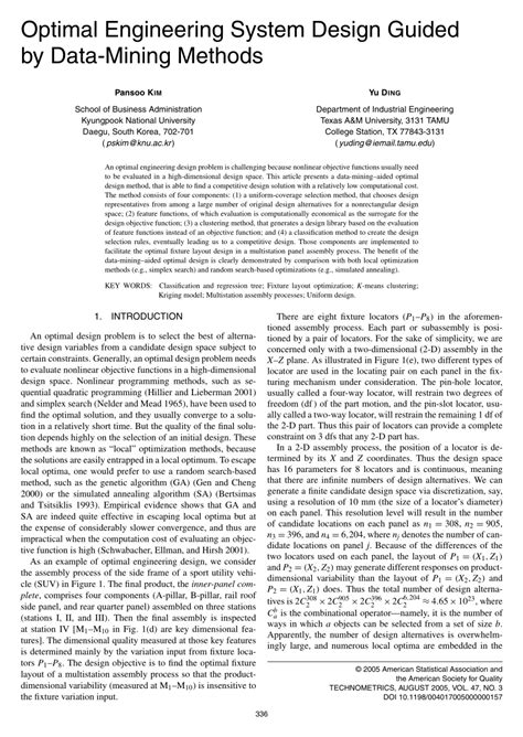 Pdf Optimal Engineering System Design Guided By Data Mining Methods