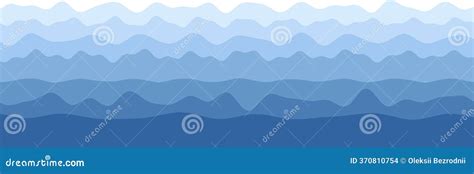 Abstract Blue Wave Pattern With Layered Oceanic Design Vector