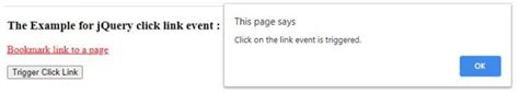 Jquery Click Link Working Of Jquery Click Link Event Examples